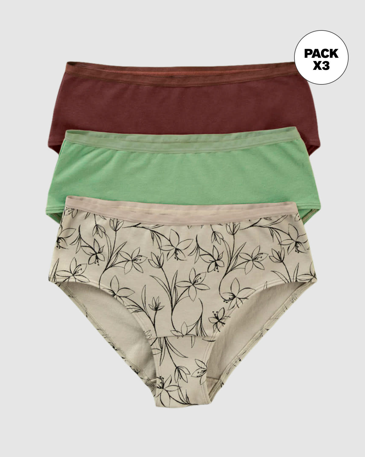 Pack x 3 calzones clásicos de máxima comodidad y frescura | Leonisa Chile